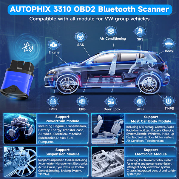 AUTOPHIX 3310 Full System Diagnostic Tool for Volkswagen Audi – MS AUTO