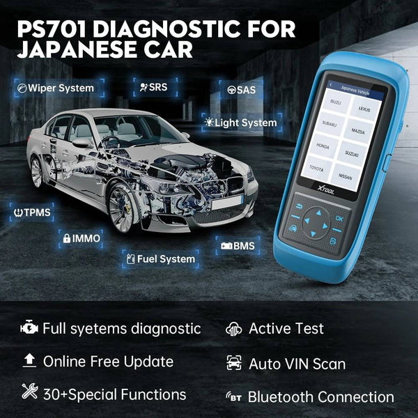 XTOOL PS701 Pro Auto Dianostic Tool with Bluetooth Bi-Directional Scan ...